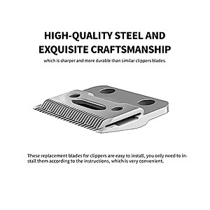 KBDS Replacement Blades for Clippers,Precision 2 Holes Clipper Blades Replacement for Magic Clip Parts Compatible with WAHL Clipper WAHL 5-Star Senior, Reflections Senior,2 PACK