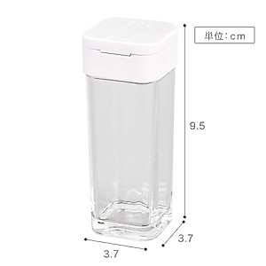 Yamazaki Home Spice Bottles With Rack - Kitchen Pantry Organizer Containers, Steel + Plastic, 1.69 oz. | 50 ml per shaker, Airtight, Lid, No Assembly Req.