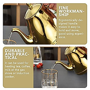 Luxshiny stainless steel teapot stove tea kettle tea kettle for stove cooking oil keeper whistling water kettle induction kettle Teakettle for Induction Cooker make tea olive oil Hourglass