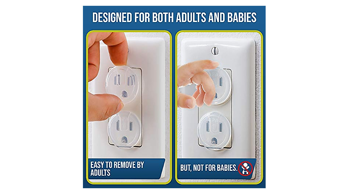 Baby Safety Outlet Covers (50 Pack) - Child Proof Your Home Easily