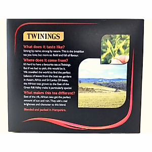 Twinings 1706 English Strong Breakfast Tea, 80 Tea Bags, 250g (Pack of 3)