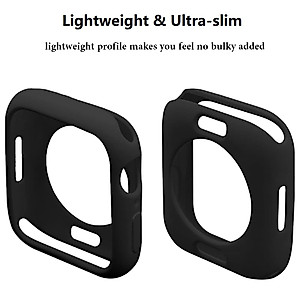 Hontao Ultra Thin Soft TPU Shockproof Bumper Case for iWatch Apple Watch Series 3/2/1 Black 38mm