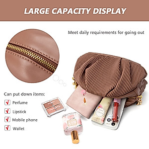 KingTo Knotted Shoulder Handbag Purse for Women Trendy Dumpling Clutch Cloud Bag Lightweight Pouch Bag