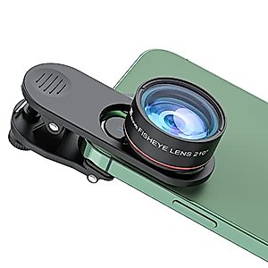 210° Fisheye Lens, Selvim Universal HD Phone Camera Lens Kit, Fish Eye Lens for iPhone 7 8 x xr 11 12 13 14 pro Samsung Pixel Smartphone, Cell Phone Lens with Clip, Funny Photos
