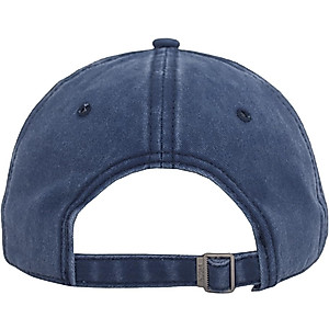 AOSMI Vintage Washed Cotton Adjustable Baseball Cap Men Women Ball Cap Soft Low Profile Plain Blank Workout Dad Hat Navy Blue