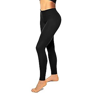 High Waisted Leggings for Women-Womens Black Seamless Workout Leggings Running Tummy Control Yoga Pants(L-XL)