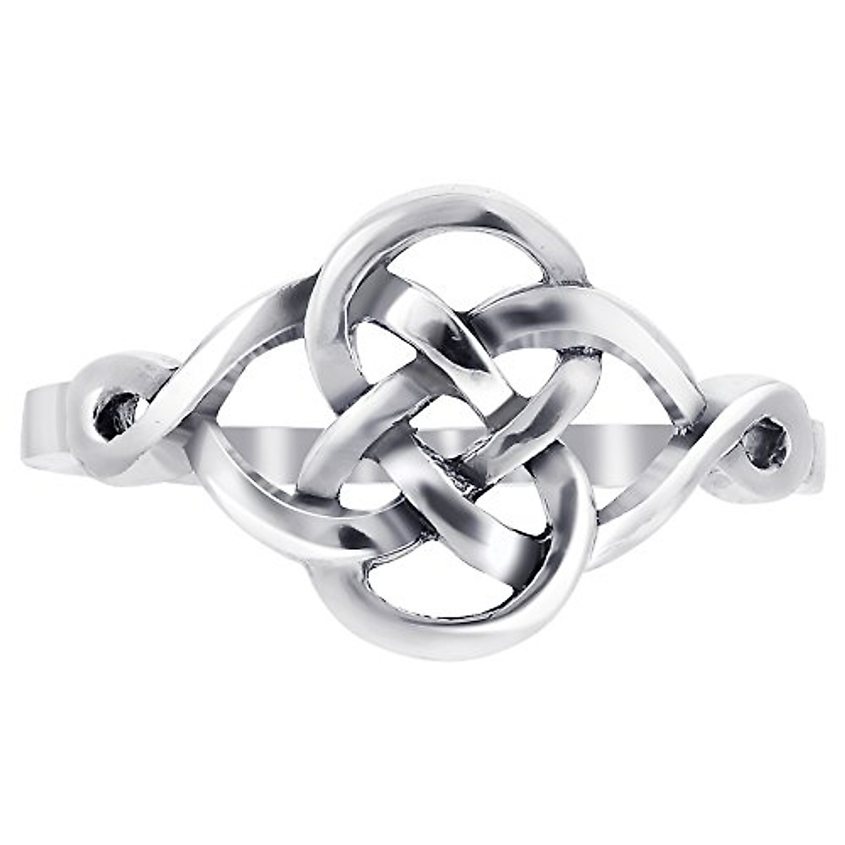 Gem Avenue 925 Sterling Silver Celtic Knot Design Ring for Women Size 7