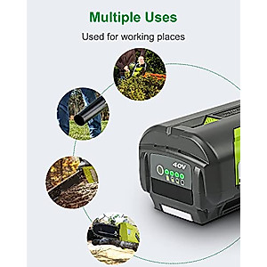 Amityke 6.0Ah 40V Battery Replacement for Ryobi 40V Battery OP4040 OP4026 OP4030 OP4050 OP4060A，Compatible with Ryobi 40-Volt Battery Power Tools