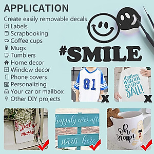 Matte Black Permanent Vinyl for Cricut, Lya Vinyl Matte Black 12" x 50Ft Permanent Adhesive Vinyl Roll for CRI-Cut, Silhouette Cameo, Vinyl Roll for Craft Cutter