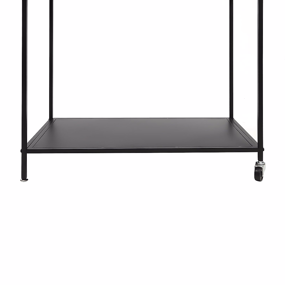 CNCEST Outdoor Grill Cart, Double-Shelf Movable Cooking Table, Outdoor Dining Cart with Storage and Spice Rack, Movable Kitchen Cart on Wheels,Kitchen BBQ Food Prep Table for Grill -Black