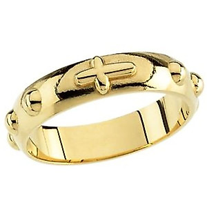 Bonyak Jewelry Sterling Silver Rosary Ring - Size 8