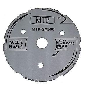 MTP Brand Pack of 8 Assort 3" Wood Plastic Metal Masonry Cutting Wheel Compatible to use for Dremel SM600 Saw Max - 7/16" Arbor