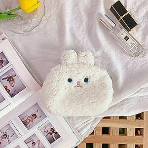 FIDA&MOON Fida&Moon Girls Cute Rabbit Coin Purse Fluffy Mini Cosmetic Wallet with Zipper