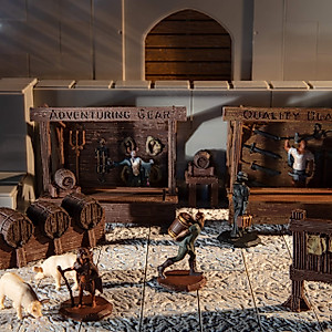 Townsfolk Mini Fantasy Bulk Figures Set- 64 Hand-Painted Miniatures (2x of 32 Unique Sculpts)- 1" Hex Nobility, Merchants, and more- Compatible w DND Dungeons Dragons, Pathfinder, RPG Tabletop Games