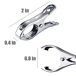 Garden Clips,60PCS Stainless Steel Greenhouse Clamps,Clamps with Strong Grip Heavy Duty for Fixing Shade Cloth or Plant Cover on Garden Hoops Greenhouse Hoops