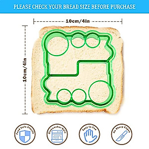 FUNGYAND Sandwich Cutter Set, All in One Bento Box Complete Supplies and Accessories Kit Includes Sandwich Bread Cutters, Fruit Cutter, Animal Food Picks, Silicone Cups