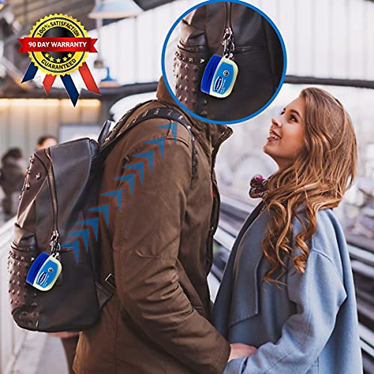WQNIDE Blue Bottle for Airpods Pro Case Cover,6in1 Accessories Set Silicone Protective Cover,Cute 3D Fashion Fun Character Design,with Keychain Kids Women Men for Airpods Pro Case -2019 (Vaselin)