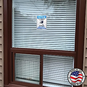 Psyfer® (Fade-Free) 13 Pack - Small Security Camera Audio & Video Outdoor Stickers [Made in USA]