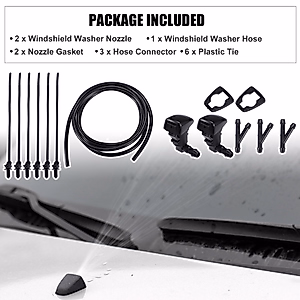 uxcell 1 Set Windshield Washer Water Nozzle Spray No.8538104030/8538104010 for Toyota Tacoma Base Pre Runner S-Runner 2001-2004