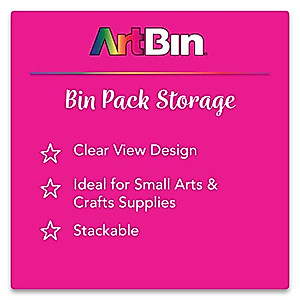 ArtBin 6971AG XL Bins with Lids 4-Pack, [4] Extra Long Art & Craft Organizer Boxes, Clear