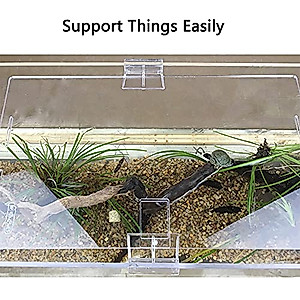 EDOBLUE 8 Pack Fish Tanks Glass Cover Clip 8mm Aquariums Fish Tank Acrylic Clips Glass Cover Support Holders Universal Lid Clips Clear Glass Cover Clip Support Holder for Rimless Aquariums