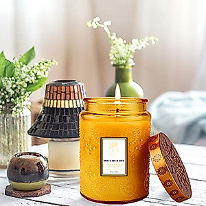 Candles, Amber Candles Relief Scented Candle, 2 Pack 36oz Large Glass Jar Candles for Home Scented, 280 Hours Long Lasting Aromatherapy Soy Candle, Gifts for Women Mother and Friend