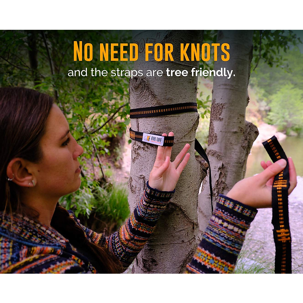 Ryno Tuff XL 2 Person Camping Hammock with Mosquito Net & Rain Fly - Compact Double Hammock with Bug Net, Tarp, Pocket, Tree Straps & Heavy Duty Carabiners - Parachute Grade Nylon Holds Over 600lbs