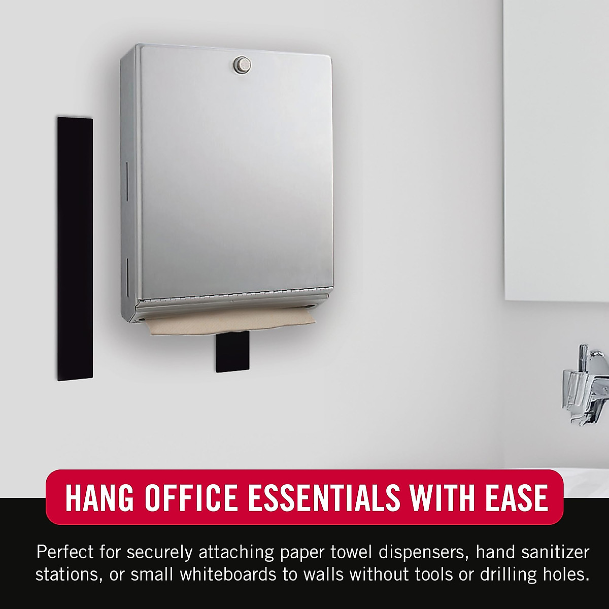 VELCRO Brand Heavy Duty Tape with Adhesive - Cut Strips to Length - Holds 10 lbs, Black - Industrial Strength Roll, Wide 10Ft x 2In - Strong Hold for Indoor or Outdoor Use