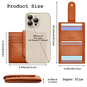 GEEAD Small Wallets for Women Slim Bifold Credit Card Holder Minimalist Zipper Coin Pocket