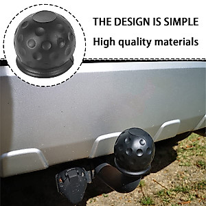 AUCELI 4PCS Trailer Ball Cover, 2 inches ID Rubber Towing Hitch Ball Protector for Daily Use Shop Store, Waterproof Dustproof Towball Sleeve Cap Replacement Car Accessories Universal for Truck RV Boat