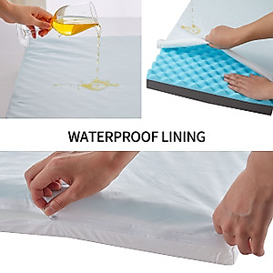 GOHOO PET Orthopedic Memory Foam Dog Bed, Dog Crate Bed for Medium Dogs -Waterproof Pet Bed with Removable Washable Cover, Purple Rabbit Plush Surface, M(29inch,45Lbs)