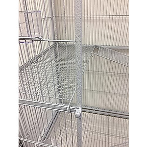 New Large Wrought Iron 4 Levels Ferret Chinchilla Sugar Glider Cage 30-Inch by 18-Inch by 63-Inch with Stand on Wheels