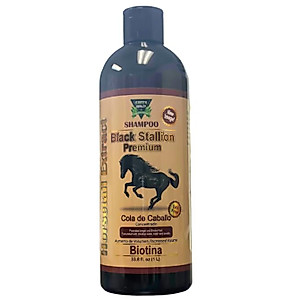 Black Stallion Premium Horsetail Shampoo * New & Improved Formula *Black Stallion Premium Horsetail Shampoo1Lt 50% biotine Shampoo COLA DE CABALLO 1Lt