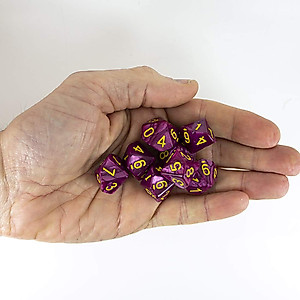 Paladin Roleplaying Maroon Pearl Dice - 8 D10 Set - 'Plum'