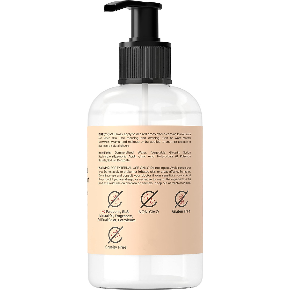 Coera Hyaluronic Acid Serum for Face & Skin | 8 oz | Paraben & SLS Free Moisturizer