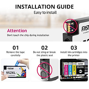FASTINK Compatible HP 952XL 952 XL Ink Cartridges Combo Pack Replacement for HP OfficeJet Pro 8710 Printer Ink Cartridges 7740 8210 8702 8715 8725 Printers Ink Cartridges