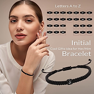 Btysun Initial Bracelets for Women Letter K Charm Bracelet Teen Girls Birthday Graduation Adjustable Handmade Mother's Day Gifts for Mom from Daughter Sister Grandma Coworker Classmate Jewelry