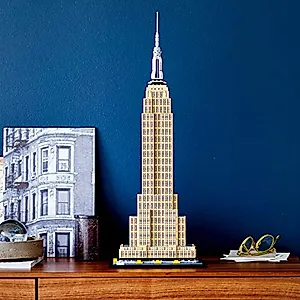LEGO Architecture Empire State Building 21046 New York City Skyline Architecture Model Kit for Adults and Kids, Build It Yourself Model Skyscraper (1767 Pieces)