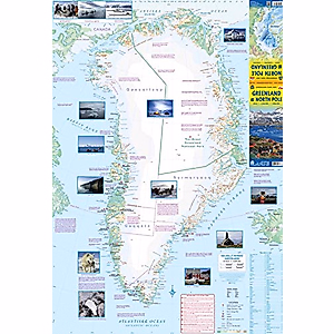 Greenland & North Pole Travel Reference Map 1:3M/1:9M 2018***