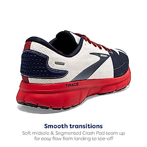 Brooks Women’s Trace 2 Neutral Running Shoe - Red/White/Navy - 7.5 Medium