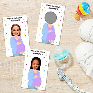 Zunaked Funny Scratch-Off Baby Shower Game Cards, 35 Sheets, White