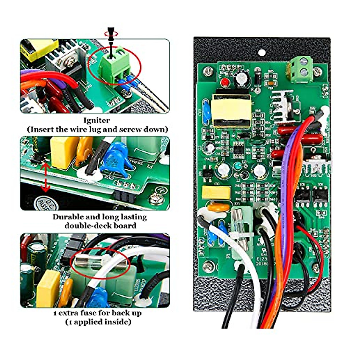 Replacement Parts for Traeger Temperature Control Panel Digital Kit for Traeger Pro 20/22/34 Bac365 Pro Series Wood Pellet Smoker Grills Controller, Including Sensor and Meat Probe 2pc