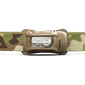 Princeton Tec Remix LED Headlamp (450 Lumens, Multicam w/Red LEDs) (RMX300-RD-MC)