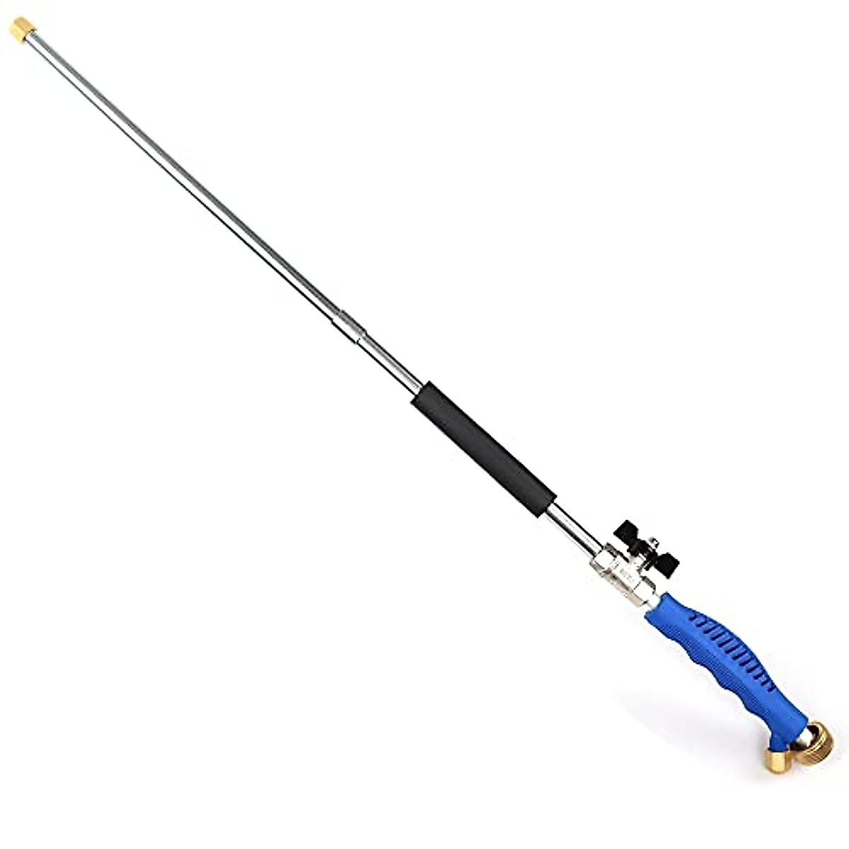 YunGuoGuo High Pressure Power Wash Hose Nozzle Attachment 30 Inches Extension Rod Blue，Hydro Jet Garden Watering Wand for Gutter Cleaning