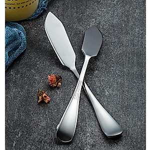 NAWOVAO Butter Knife Stainless Steel Butter Spreader, 4 Pack 5.7 inch Breakfast Spreads for Cheese and Condiments