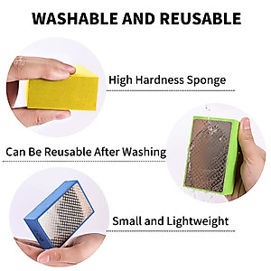 XKDOUS 3PCS Diamond Hand Polishing Pads,Diamond Sanding Pads 60/200/400 Grit Sanding Block Foam Backing for Tile Glass Stone Marble Granite Ceramics Metal Wet&Dry
