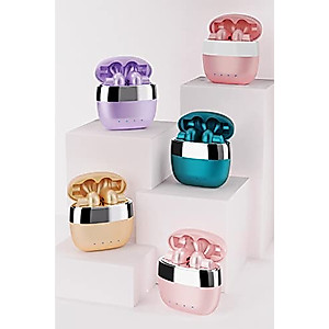 Wireless Earbuds Bluetooth, ENC Noise Cancelling Deep Bass in-Ear Stereo Ear Buds,IPX6 Waterproof Headphones with Mic, USB-C Charging Case, Touch Control Earphones for iPhone & Android(Pink 2)