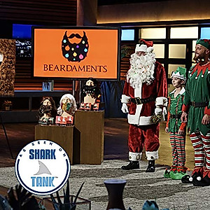 BEARDAMENTS Beard Ornaments - The Original 12pc Colorful Christmas Facial Hair Baubles for Men in the Holiday Spirit, Easy Attach Mini Mustache, Sideburns, Festive Red, Green, Gold, Silver Mix