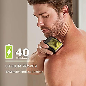 Remington BHT6450 Shortcut Pro Body Hair Trimmer with 5 Length Combs, Rechargeable Battery for Cordless Use, Shave Wet or Dry