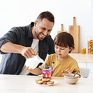 Hcojoul Overnight Oats Containers with Lids & Spoon, 4 Set of 300ML Overnight Oats Jars, Mason Jars for Overnight Oats for Chia Pudding Yogurt Salad Cereal Meal Prep Jars Cereal On The Go Container